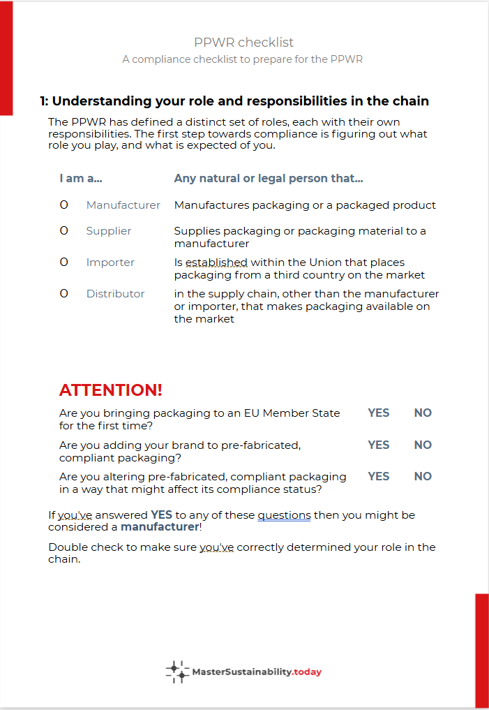 PPWR Compliance Checklist