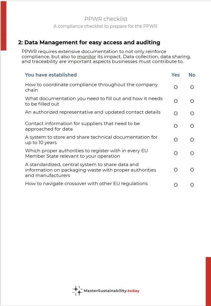 PPWR Compliance Checklist